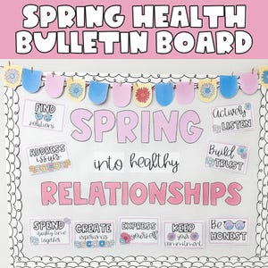 Spring Health Bulletin Board | Healthy Relationships - Etsy