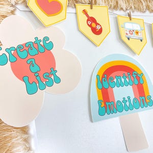 Mental Health Bulletin Board: Groovy Retro Coping Skills (printable DIY ...