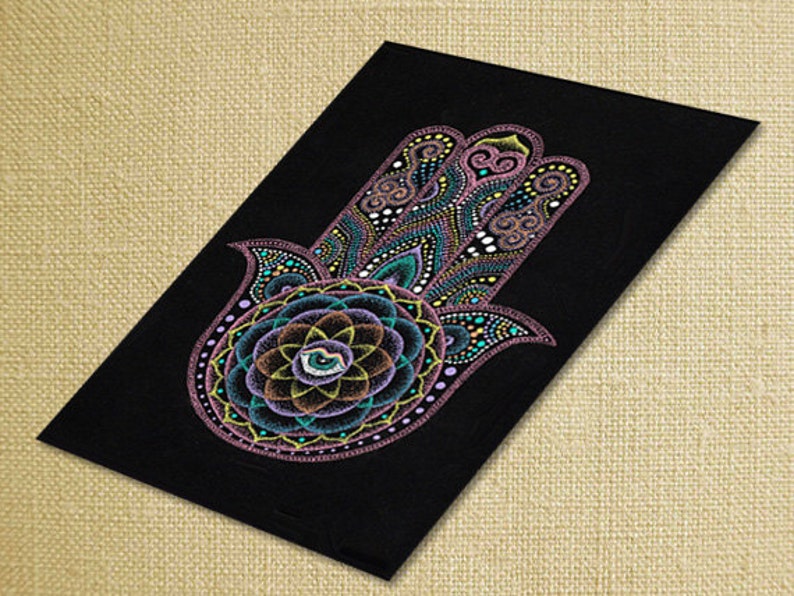 Instant Download Printable Table. Hamsa Mandala. - Etsy