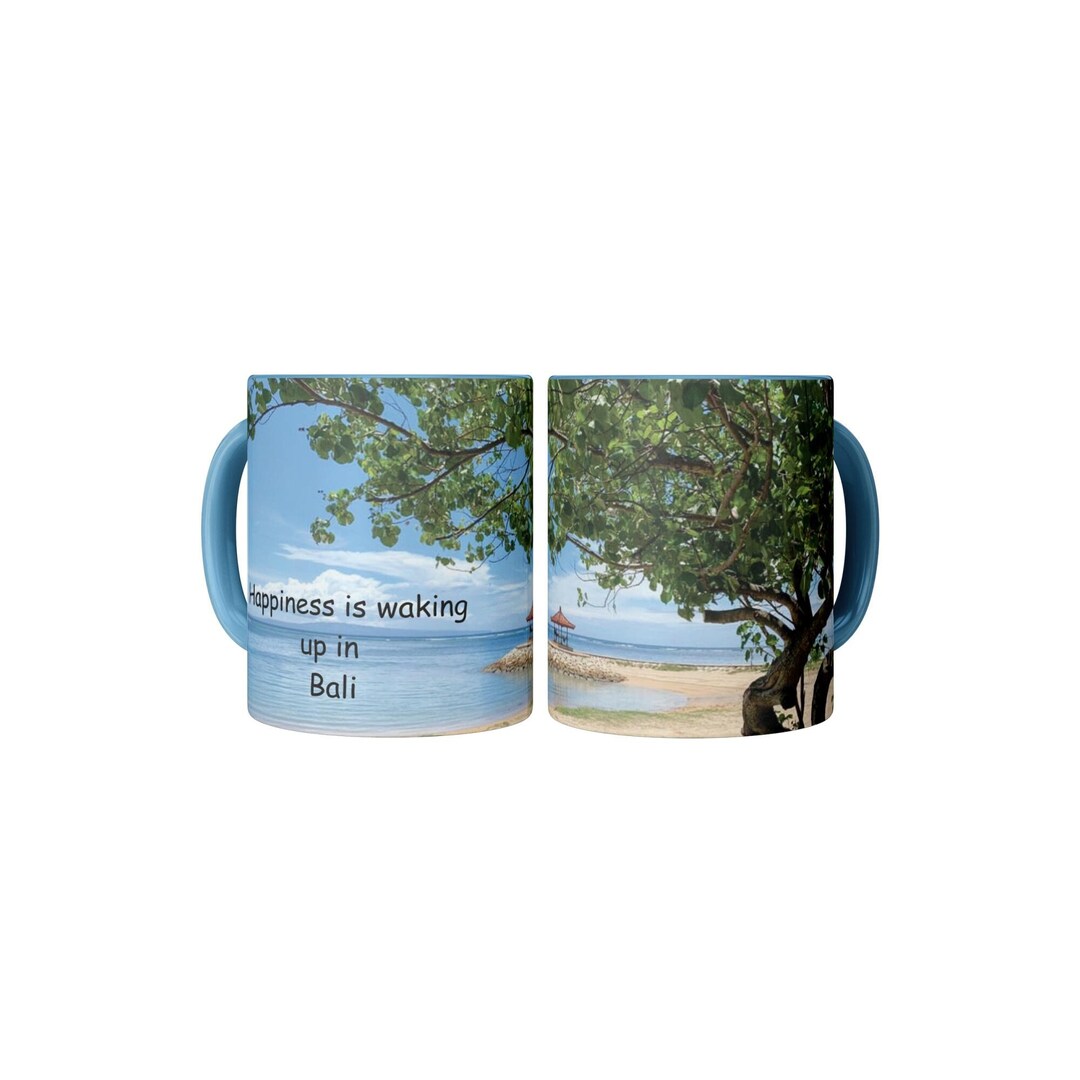 Happiness is Waking up in Bali. High Gloss Ceramic Accent 11oz Mug. - Etsy