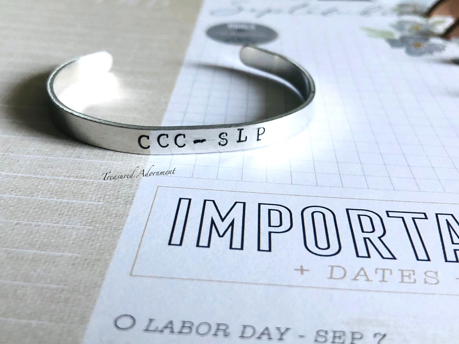 Speech-language Pathologist Bracelet, CCC-SLP, Hand Stamped 1/4 Cuff ...
