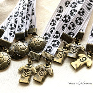 Bookmark Set of 5 Soccer Charm Bookmarks Soccer Team Gift - Etsy