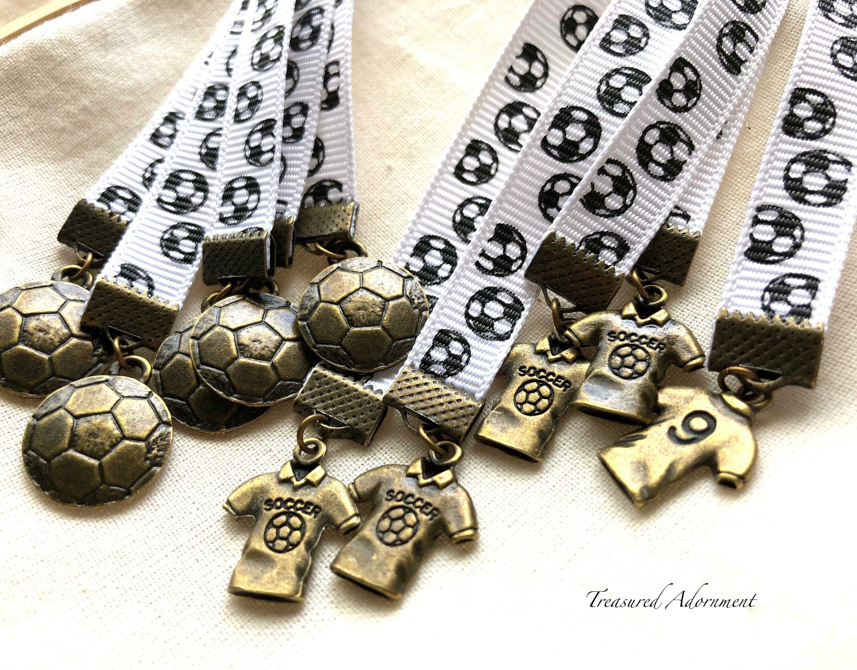 Bookmark Set of 5 Soccer Charm Bookmarks Soccer Team Gift | Etsy
