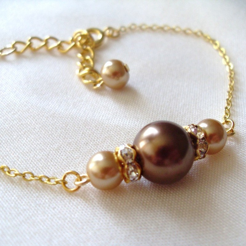 Champagne Pearl Sets With Bracelets - Etsy