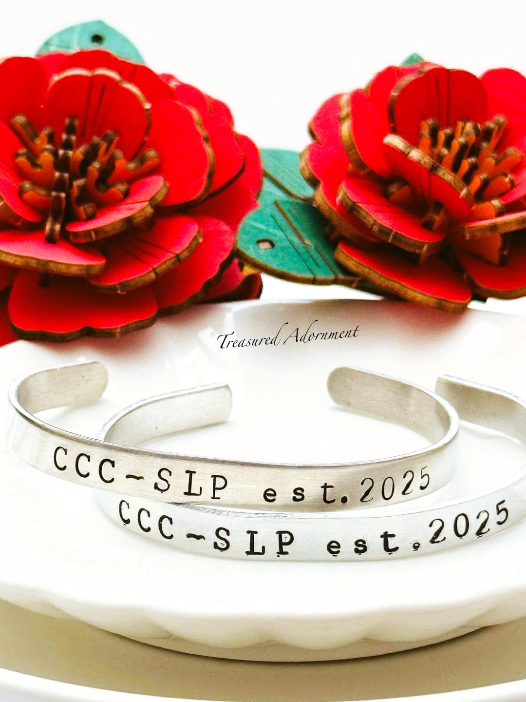 Speech-language Pathologist Bracelet, CCC-SLP, Hand Stamped 1/4" Cuff ...