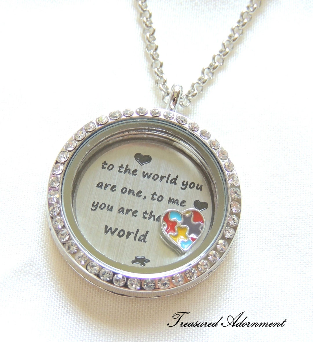 READY TO SHIP, Autism Awareness Jewelry, to the World You Are One, to ...