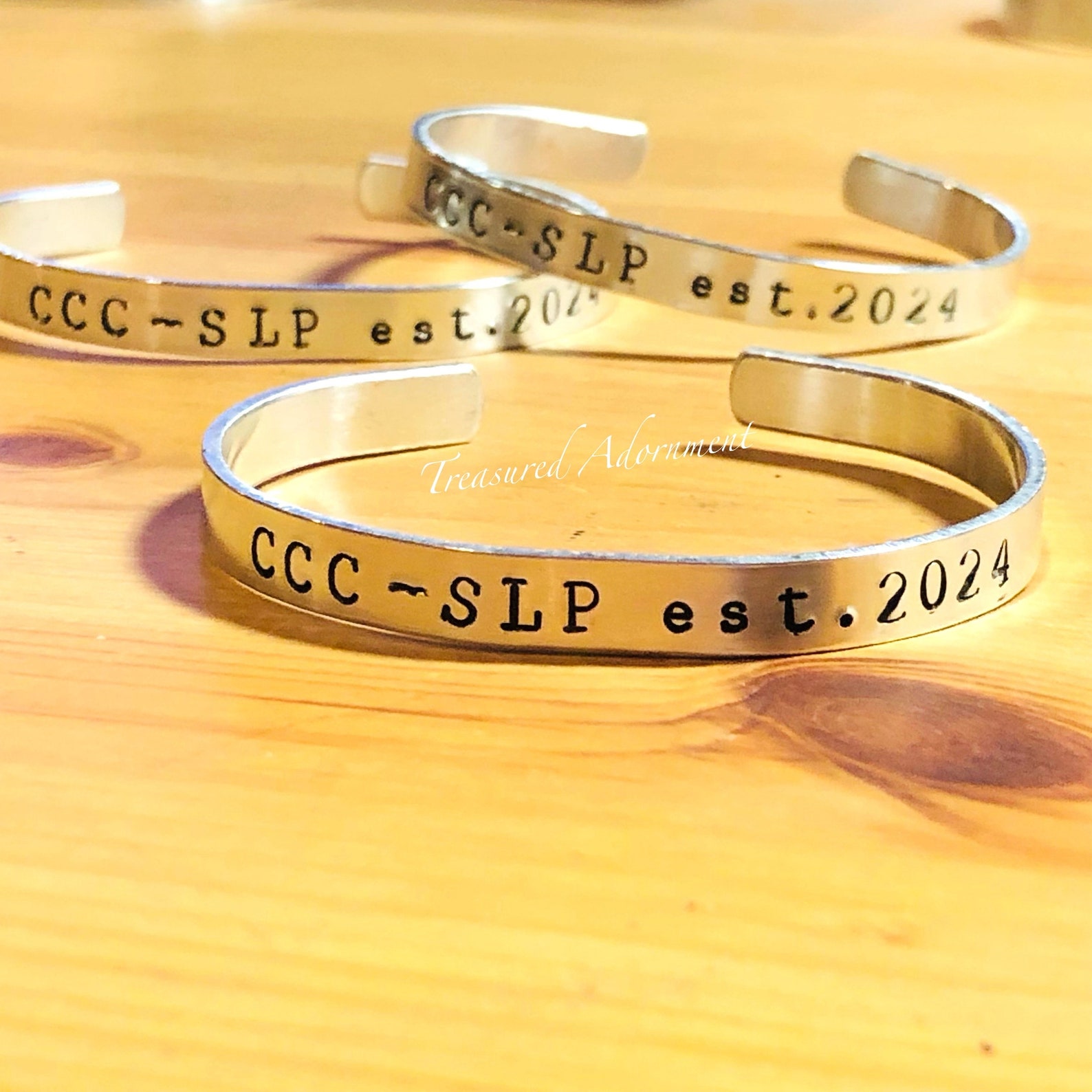 Speech-language Pathologist Bracelet, CCC-SLP, Hand Stamped 1/4 Cuff ...