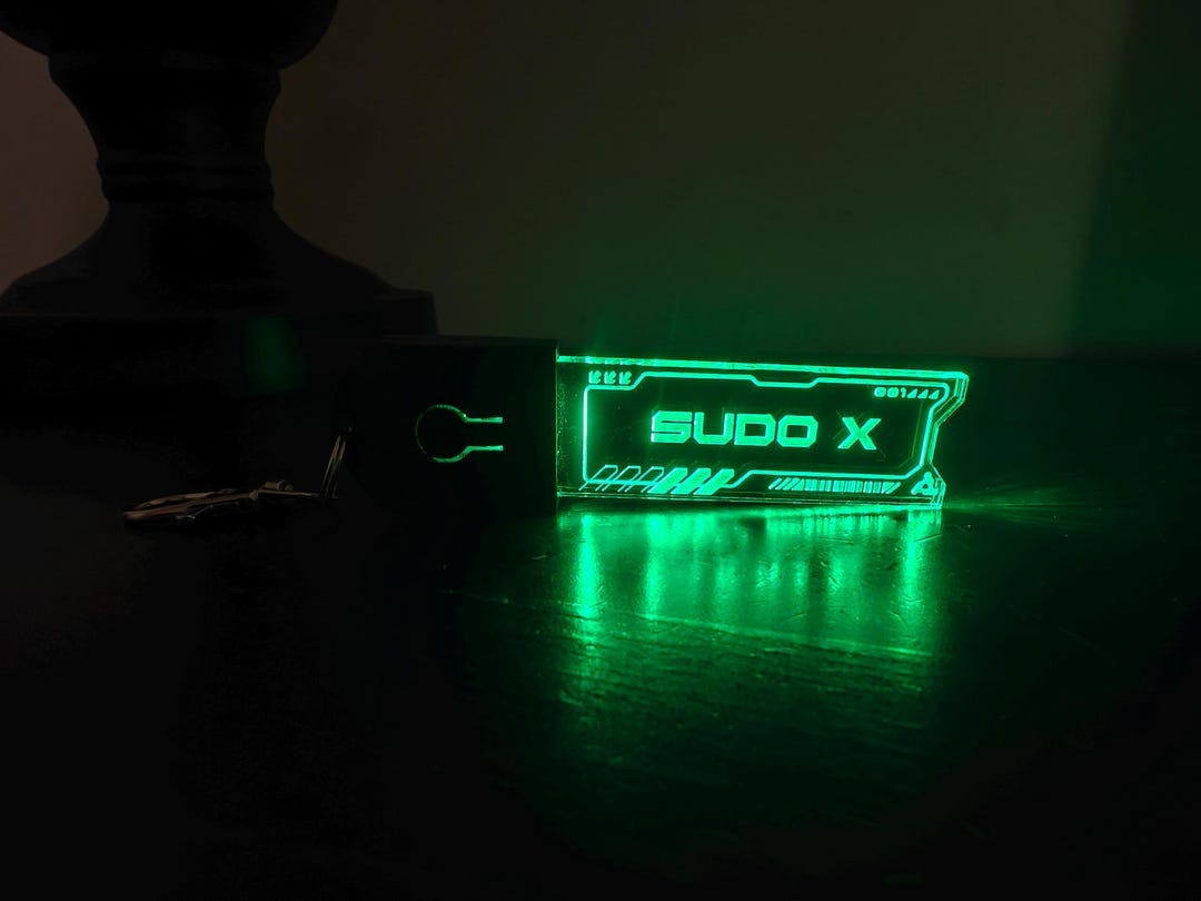 Custom Cyberpunk RGB LED Name Keychain #1 – Personalized Acrylic Edge ...