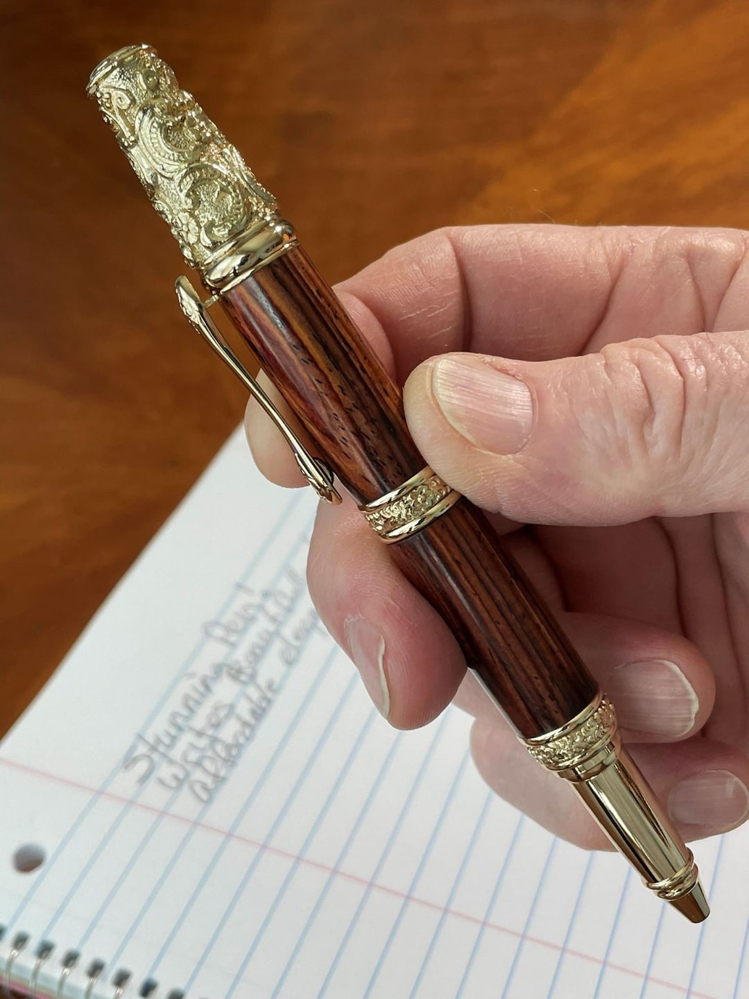 Baroque Victorian Style Handmade Twist Ballpoint Pen, Cocobolo Wood ...