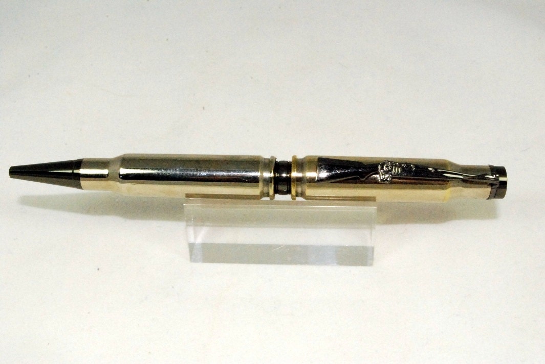 Bullet Ballpoint Twist Pen, Handmade, Military, 30 caliber Nickel ...