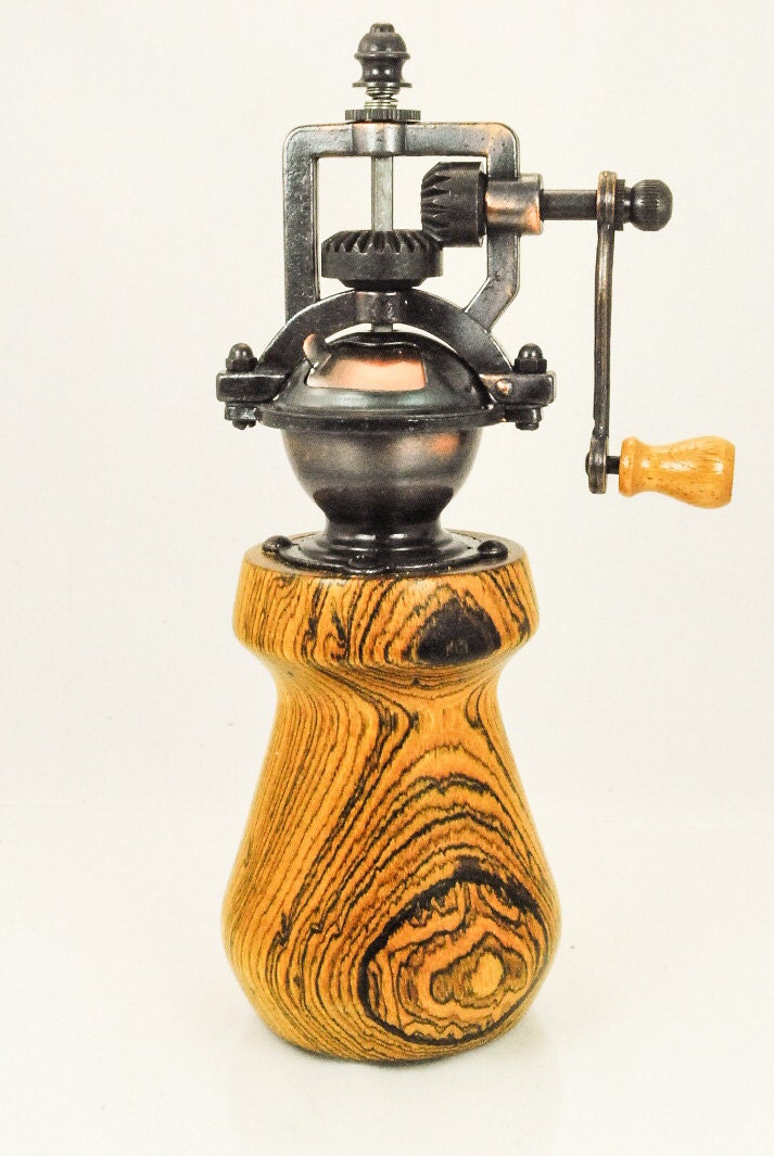 Perfect Gift Wood Pepper Mill, Handmade Vintage Style, Steampunk ...