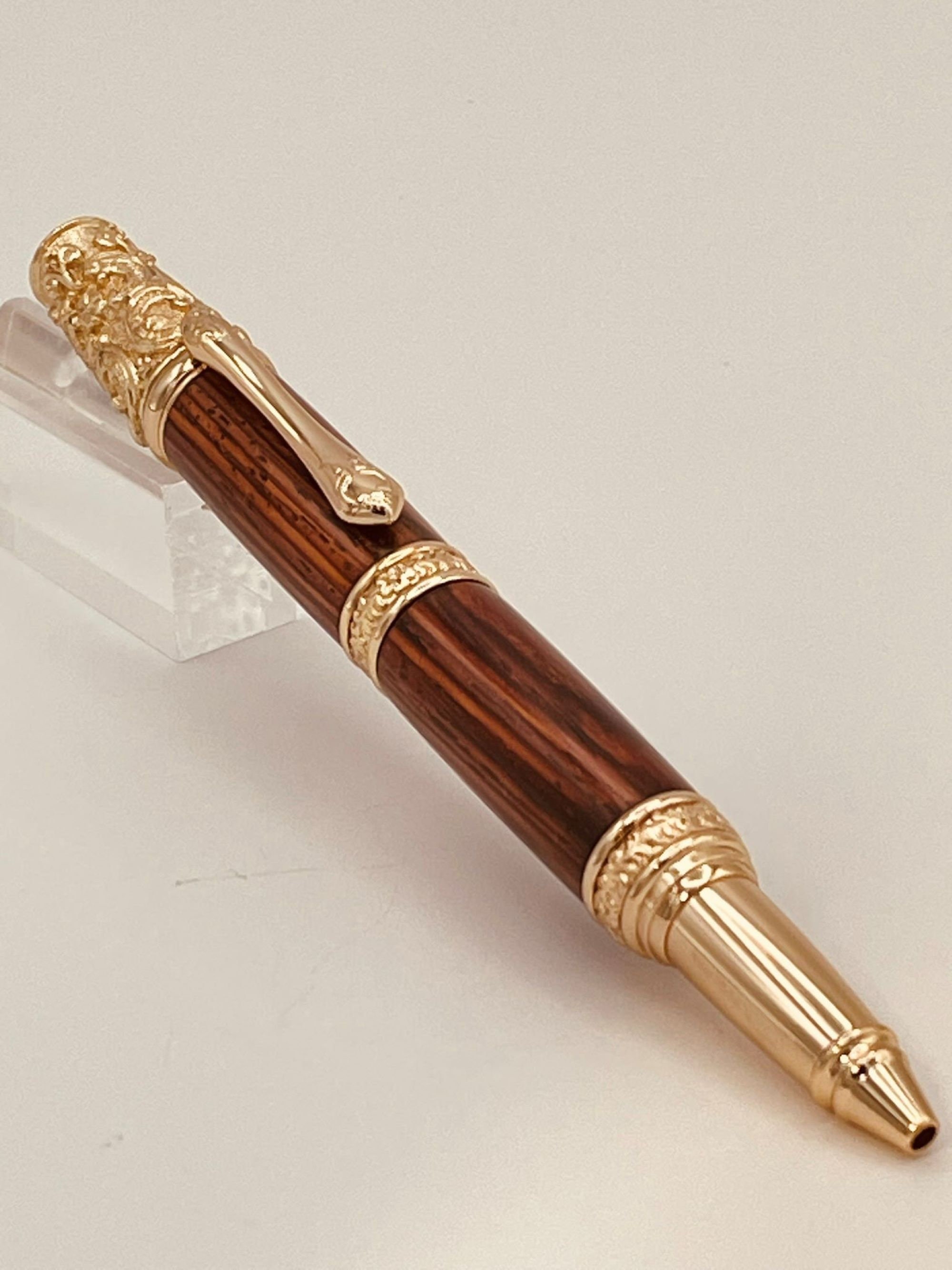 Baroque Victorian Style Handmade Twist Ballpoint Pen, Cocobolo Wood ...