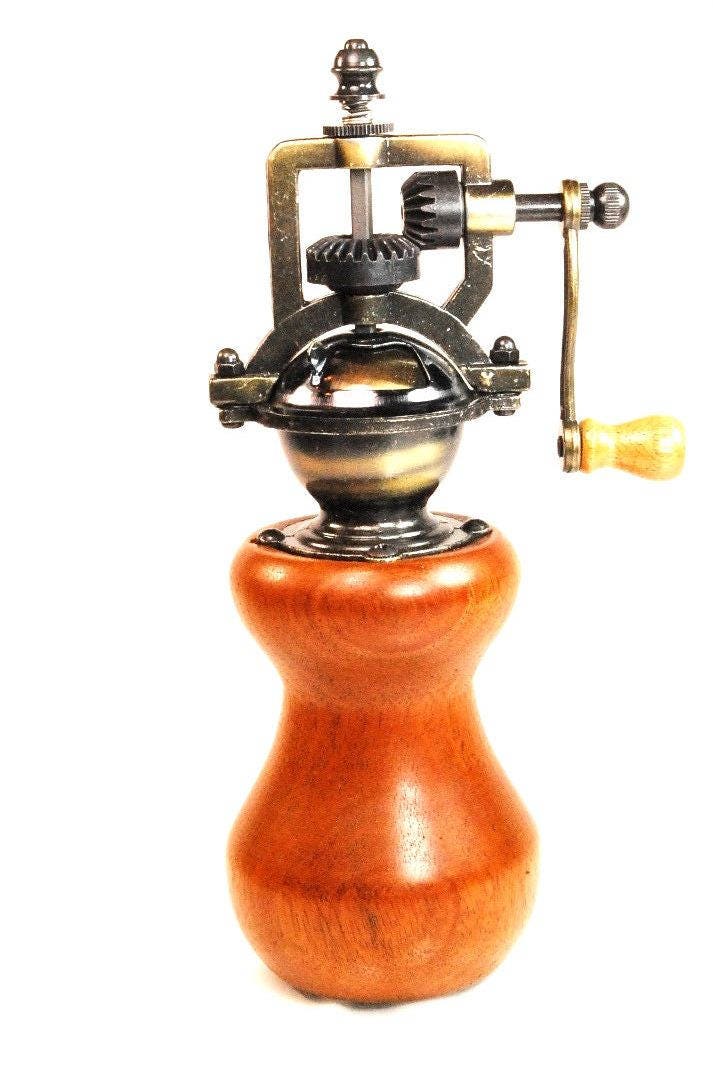 Wood Pepper Mill, Handmade Vintage Style, Steampunk, Handcrafted by ASH ...