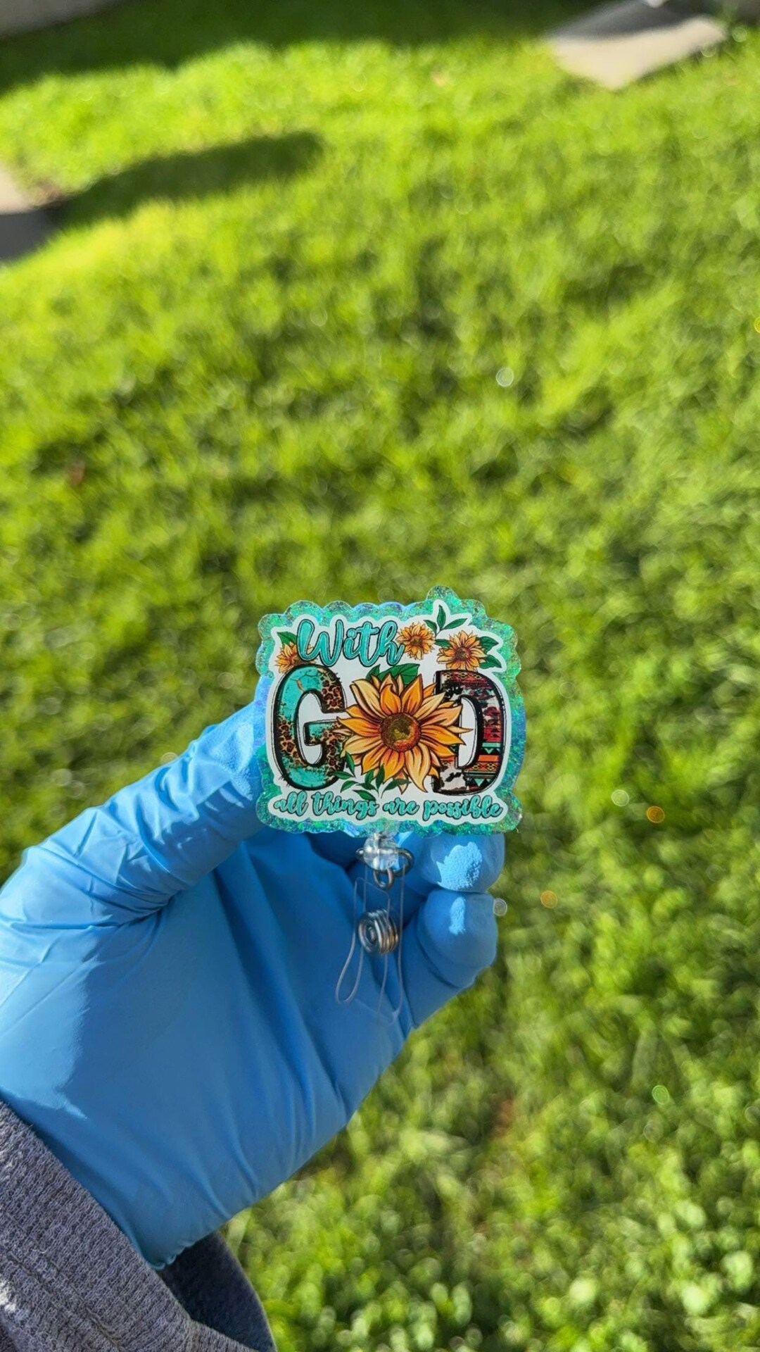 With God, All Things Are Possible Badge Reel - Etsy