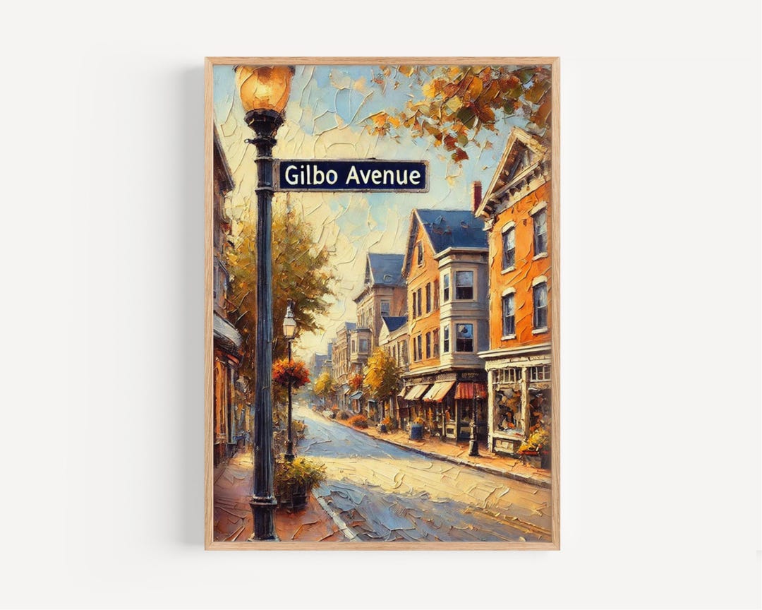 Keene NH Street Scene Print: Gilbo Avenue Travel Poster - Etsy