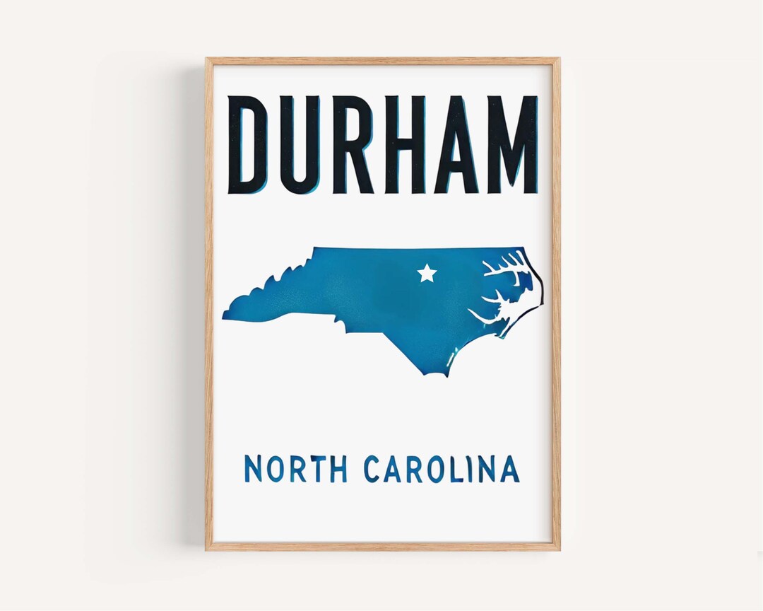 Durham Wall Art, Durham Print, North Carolina Art, North Carolina Gift ...