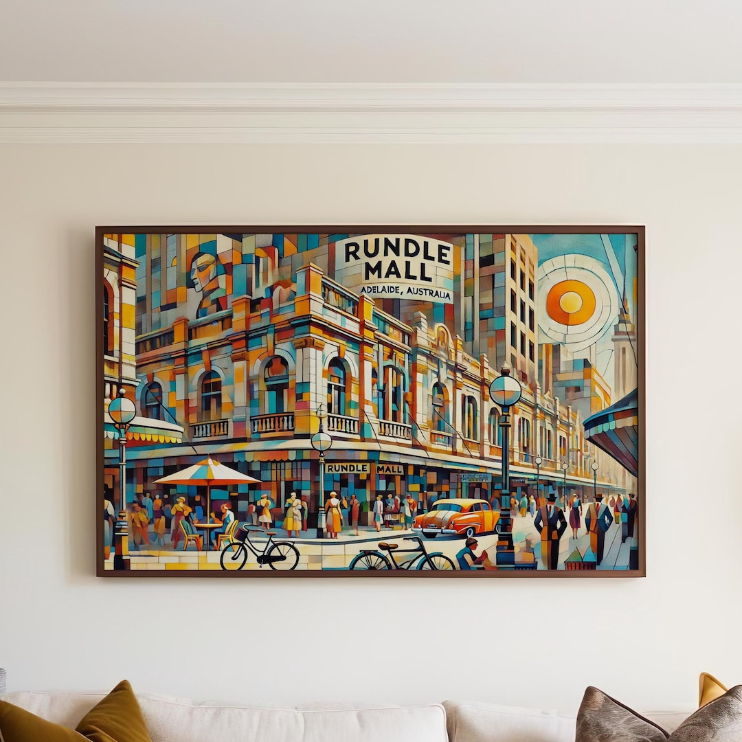 Rundle Mall Art Print: Adelaide, Australia Travel Poster - Etsy Australia