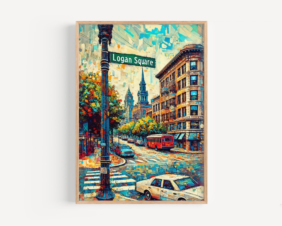 Logan Square Wall Art, Logan Square Print, Chicago Art, Chicago Gift ...