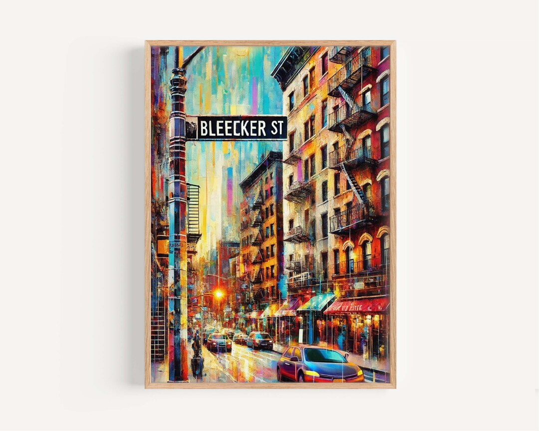 Bleecker Street Art Print: Manhattan Travel Poster - Etsy