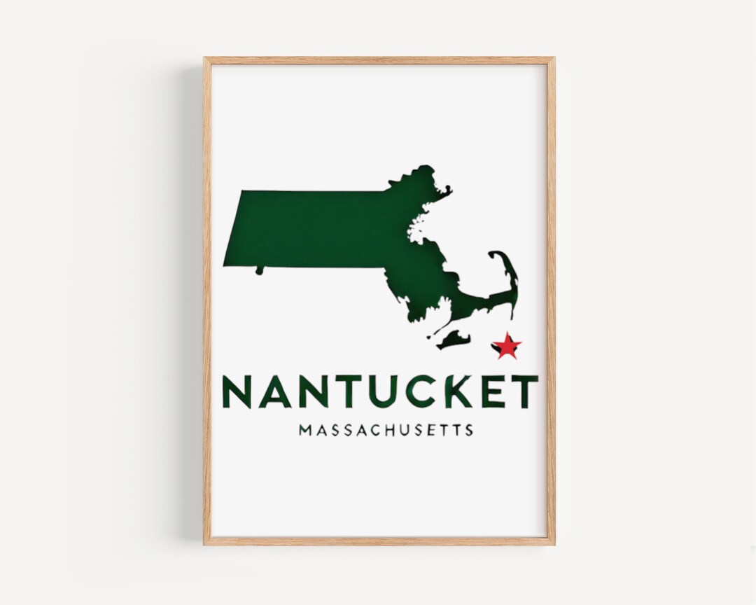 Nantucket Wall Art, Nantucket Print, Massachusetts Art, MA Gift, Travel ...