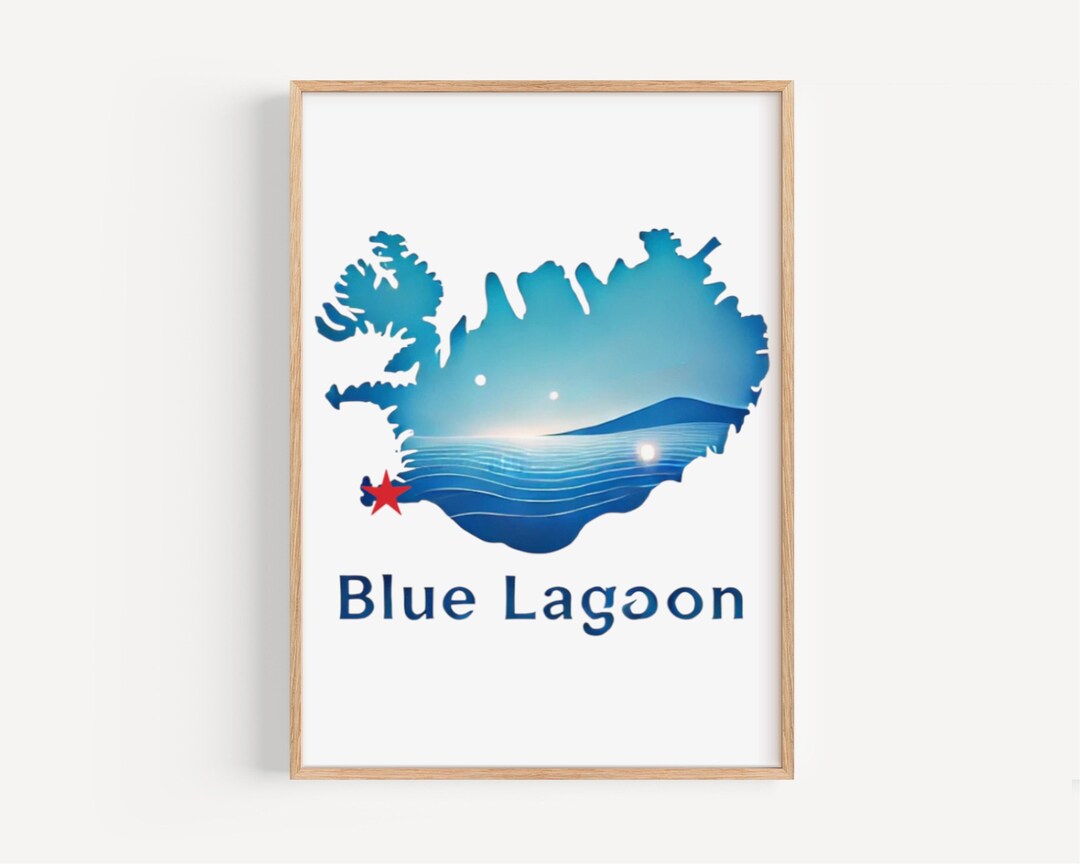 Blue Lagoon Iceland Art Print: Modern Travel Poster - Etsy