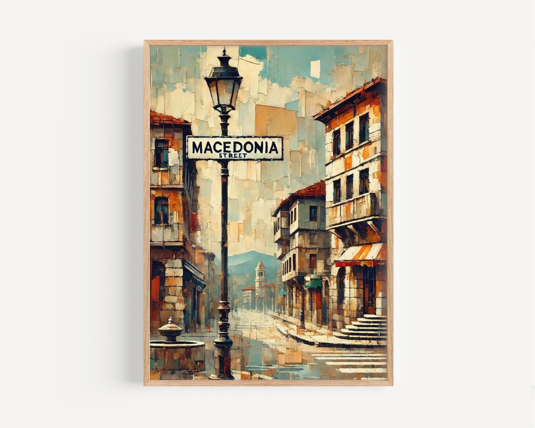 Skopje Macedonia Street Art Print: North Macedonia Travel Poster - Etsy