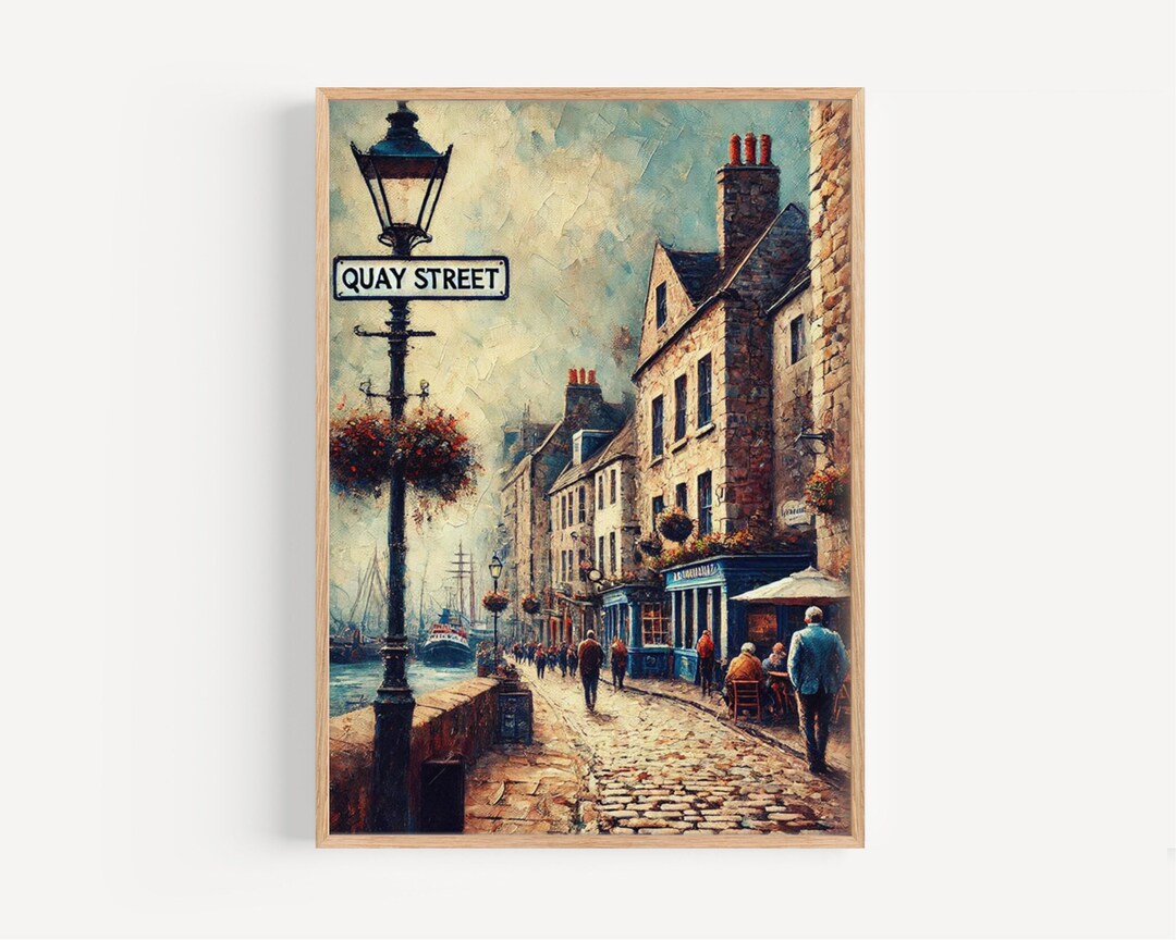 Quay Street Galway Print, Ireland Travel Poster, City Home Decor - Etsy