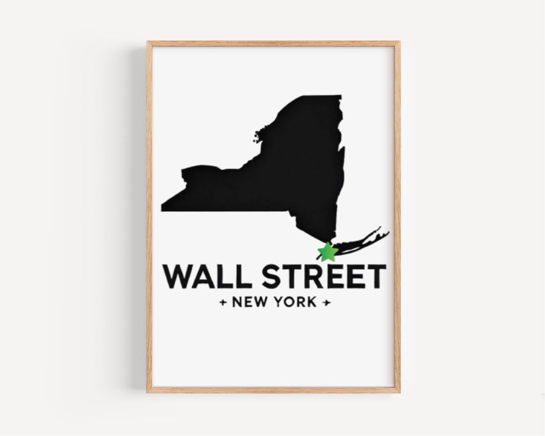 Wall St Wall Art, Wall Street Print, New York Art, NY Gift, Travel ...