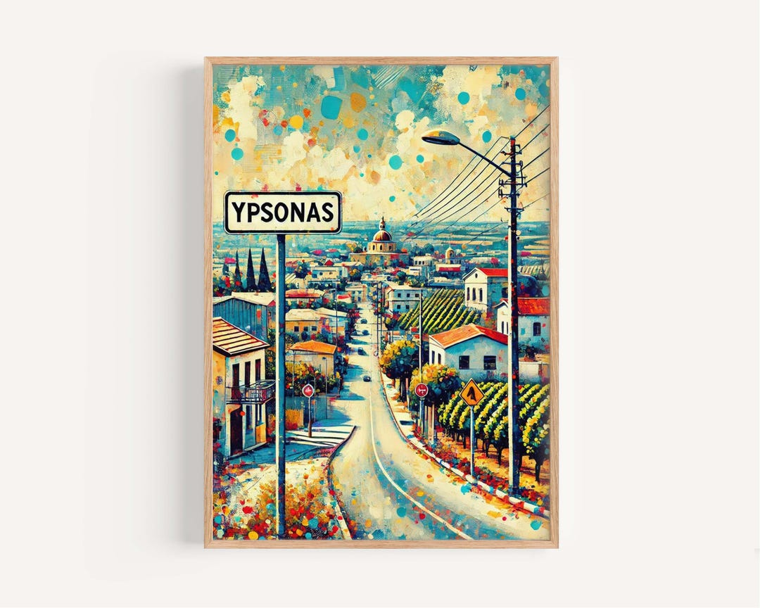Ypsonas Art Print - Cyprus Travel Poster, Ypsonas Wall Art, European ...