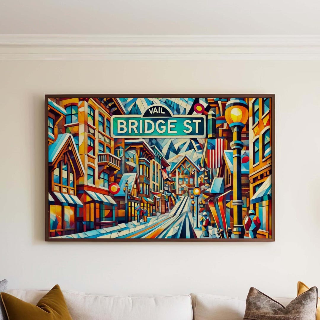 Vail Colorado Art Print: Bridge Street Travel Poster - Etsy