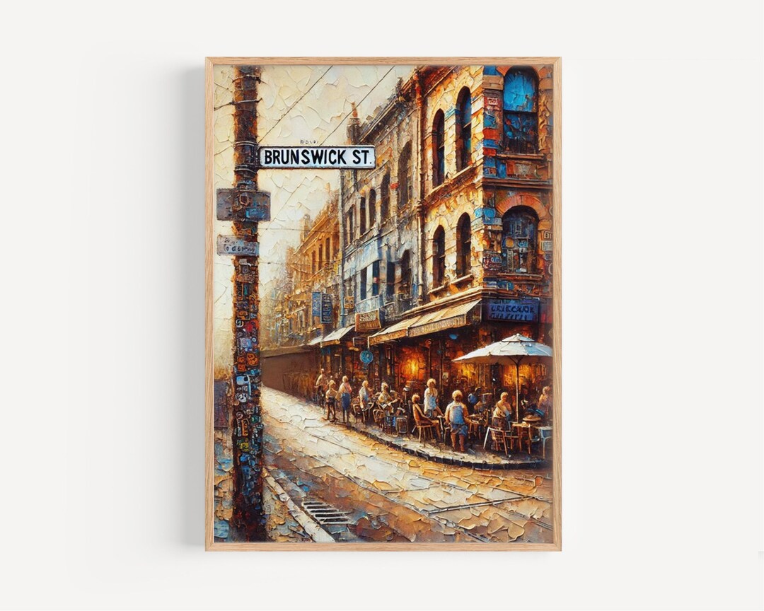 Melbourne Brunswick Street Art Print: Vibrant Australian Travel Poster ...