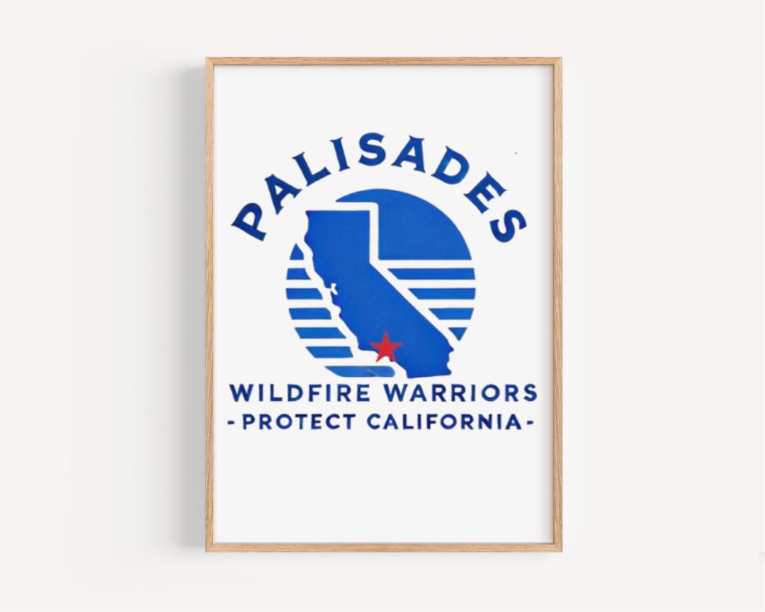 Palisades Wildfire Wall Art, Palisades Print, California Art, CA Gift ...