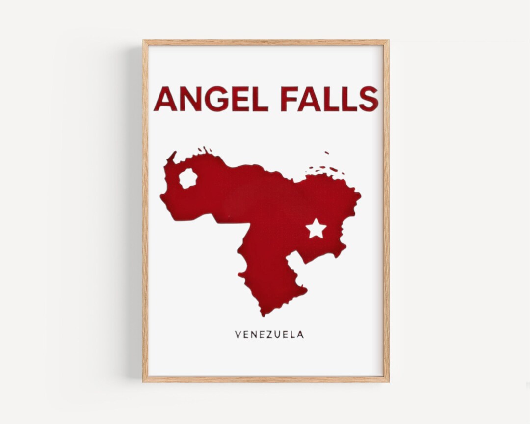 Angel Falls Wall Art, Angel Falls Print, Venezuela Art, Venezuela Gift ...