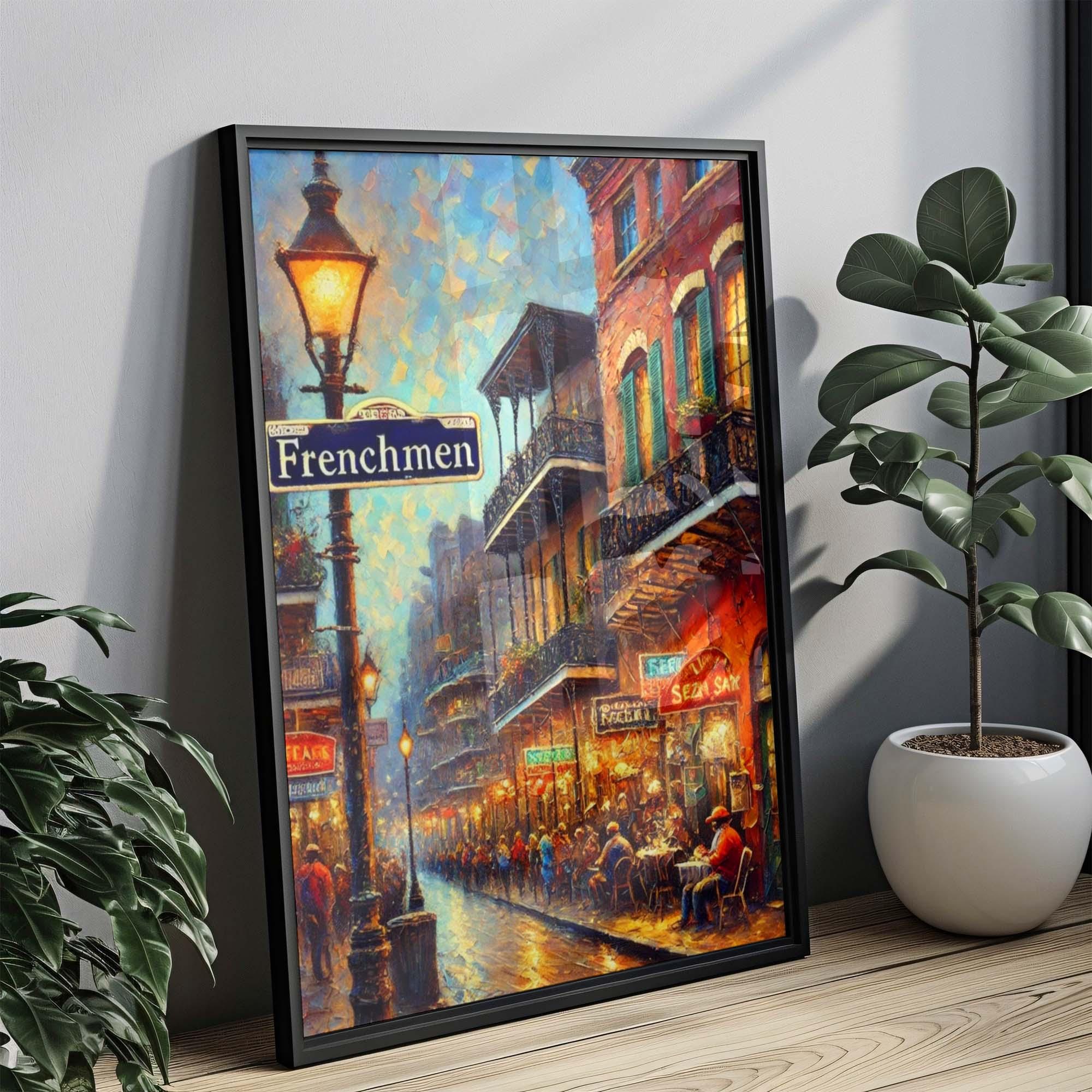 Frenchmen Street Art Print: New Orleans Travel Poster - Etsy