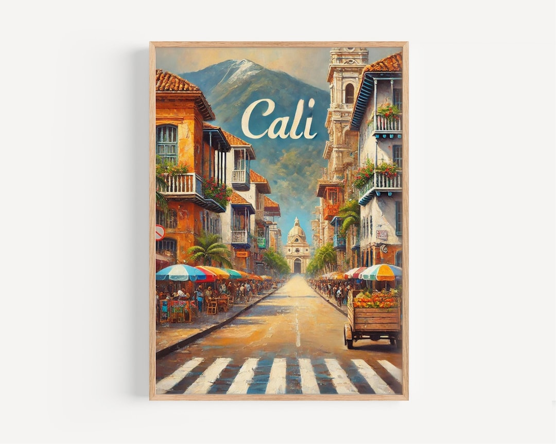 Cali Wall Art, Cali Print, Colombia Art, Colombia Gift, Travel Print, Travel Poster ...