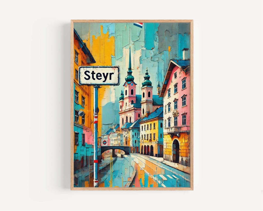 Steyr Wall Art, Steyr Print, Steyr Art, Austria City Gift, Travel Print ...
