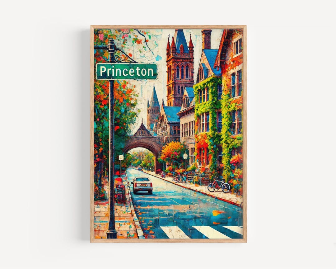 Princeton Wall Art, Princeton Print, New Jersey Art, New Jersey Gift ...