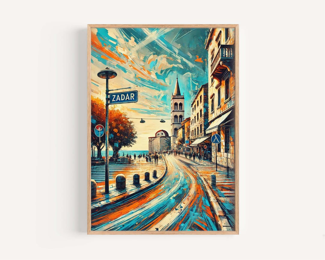 Zadar Wall Art, Zadar Print, Zadar Art, Croatian City Gift, Travel ...