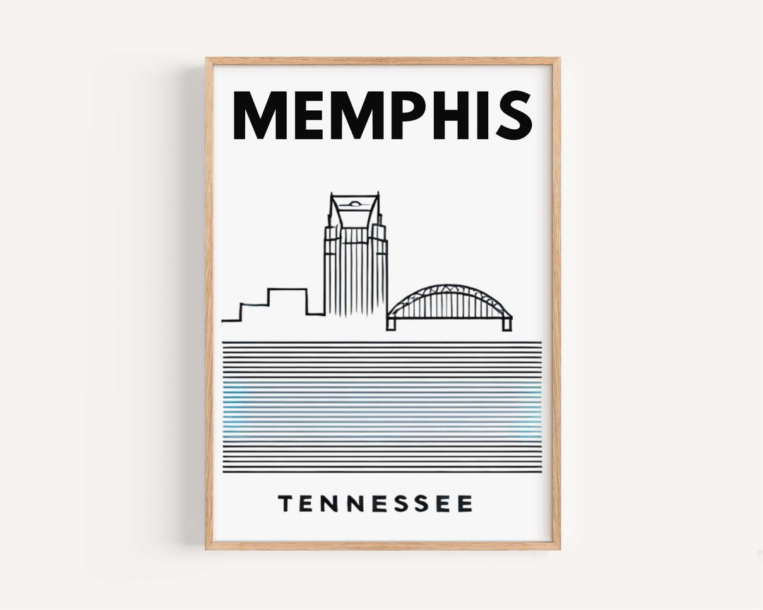 Memphis Wall Art, Memphis Print, Tennessee Art, Tennessee Gift, Travel ...