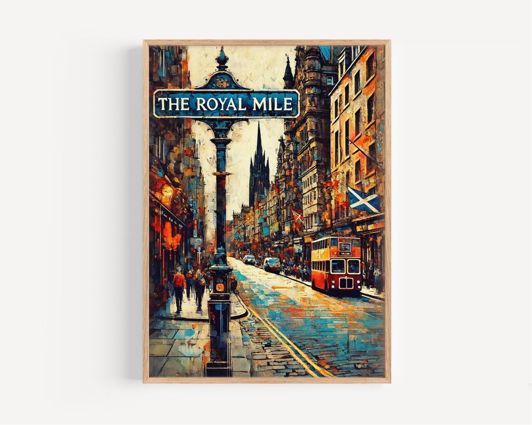 Edinburgh Royal Mile Art Print: Scotland Travel Poster - Etsy