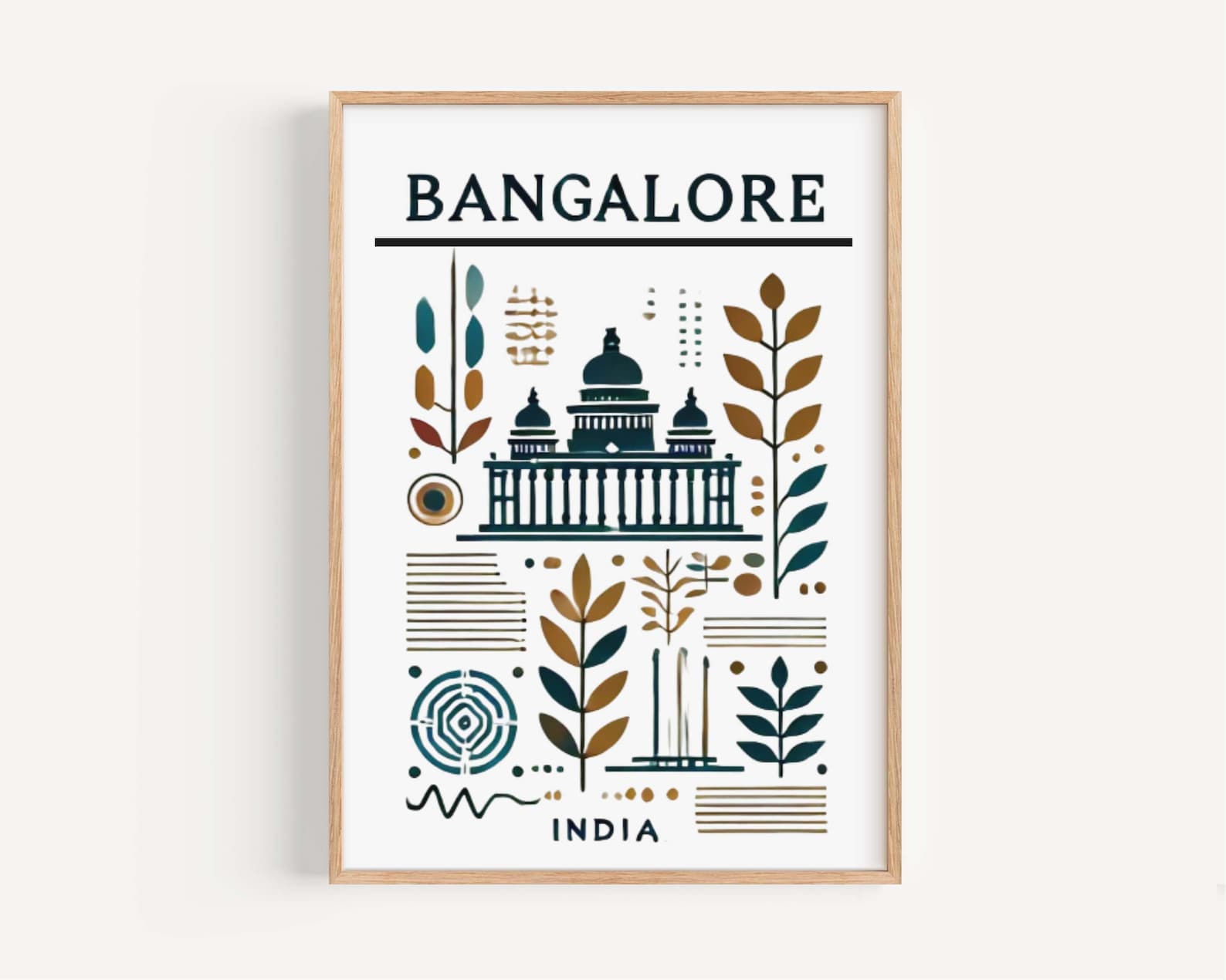 Bangalore Wall Art, Bangalore Print, India Art, India Gift, Travel ...