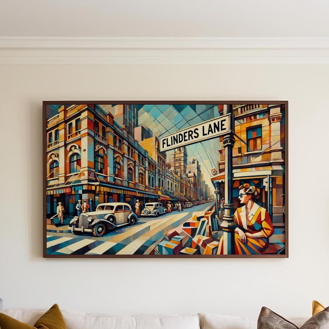 Flinders Ln Wall Art, Flinders Lane Print, Melbourne Art, Gift, Travel ...