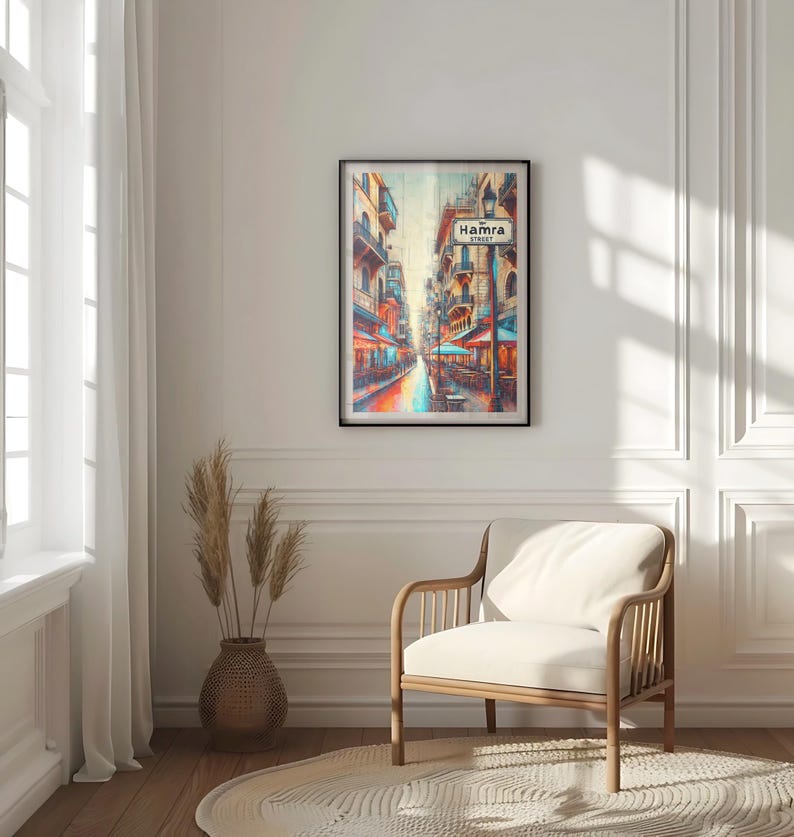 Hamra Street Art Print: Beirut, Lebanon Travel Poster - Etsy