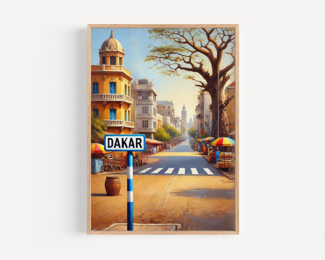 Dakar Wall Art, Dakar Print, Senegal Art, Senegal Gift, Travel Print ...