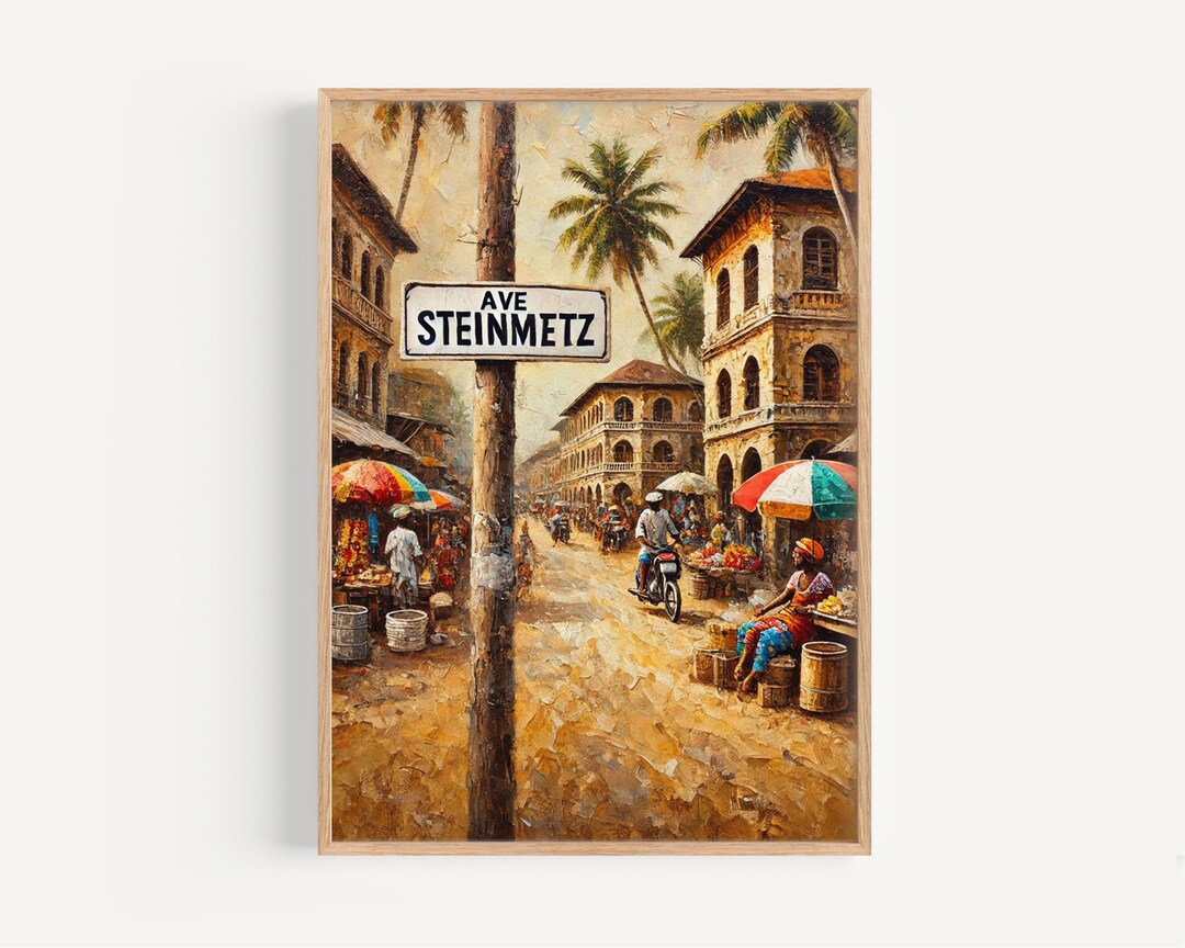 Cotonou Street Art Print: Vibrant Benin Cityscape Travel Poster - Etsy