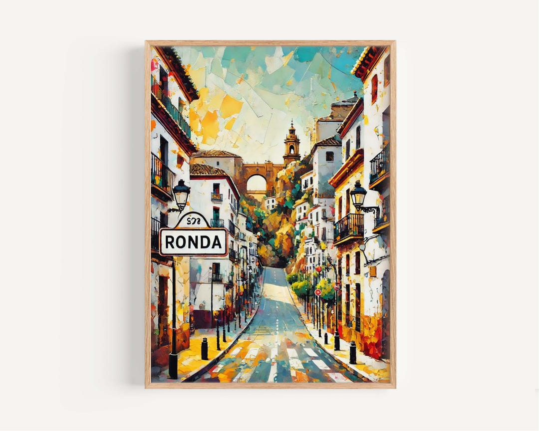 Ronda Wall Art, Ronda Print, Ronda Artwork, Spain City Gift, Travel ...