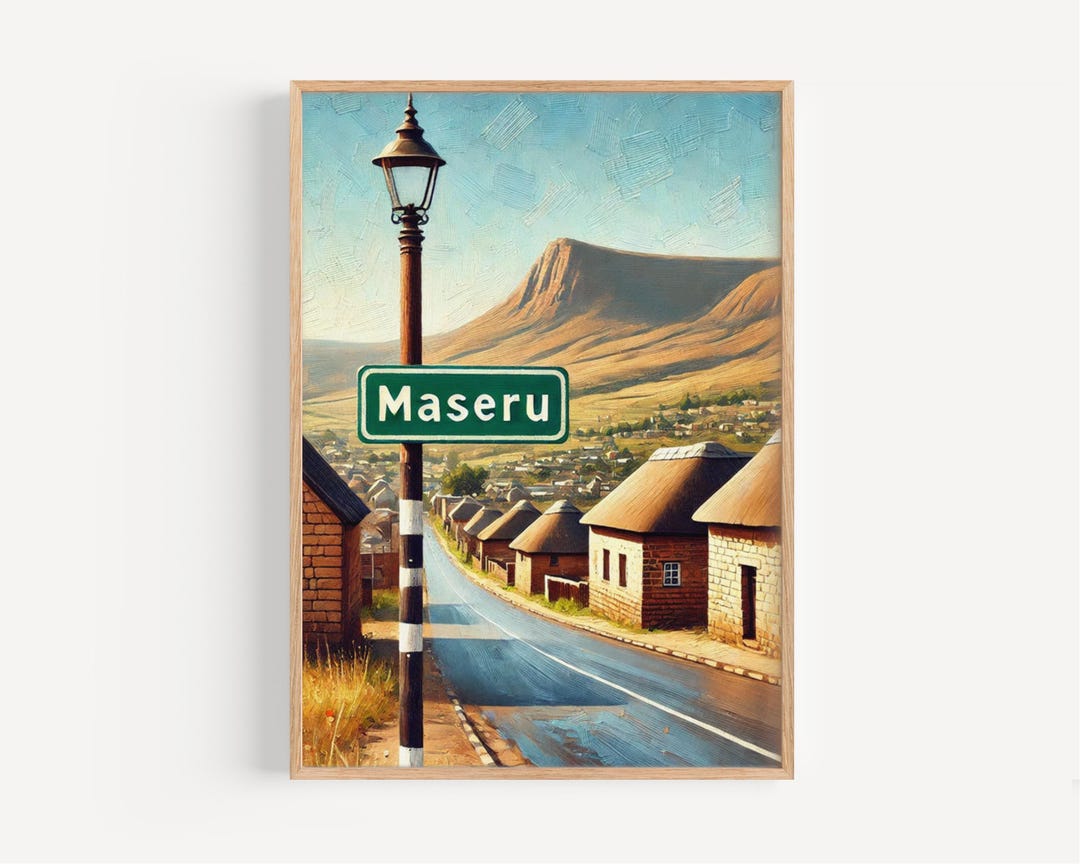 Lesotho Wall Art, Lesotho Print, Lesotho Art, Lesotho Gift, Travel ...