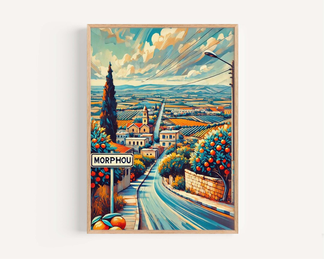 Morphou Cyprus Art Print: European Travel Poster - Etsy