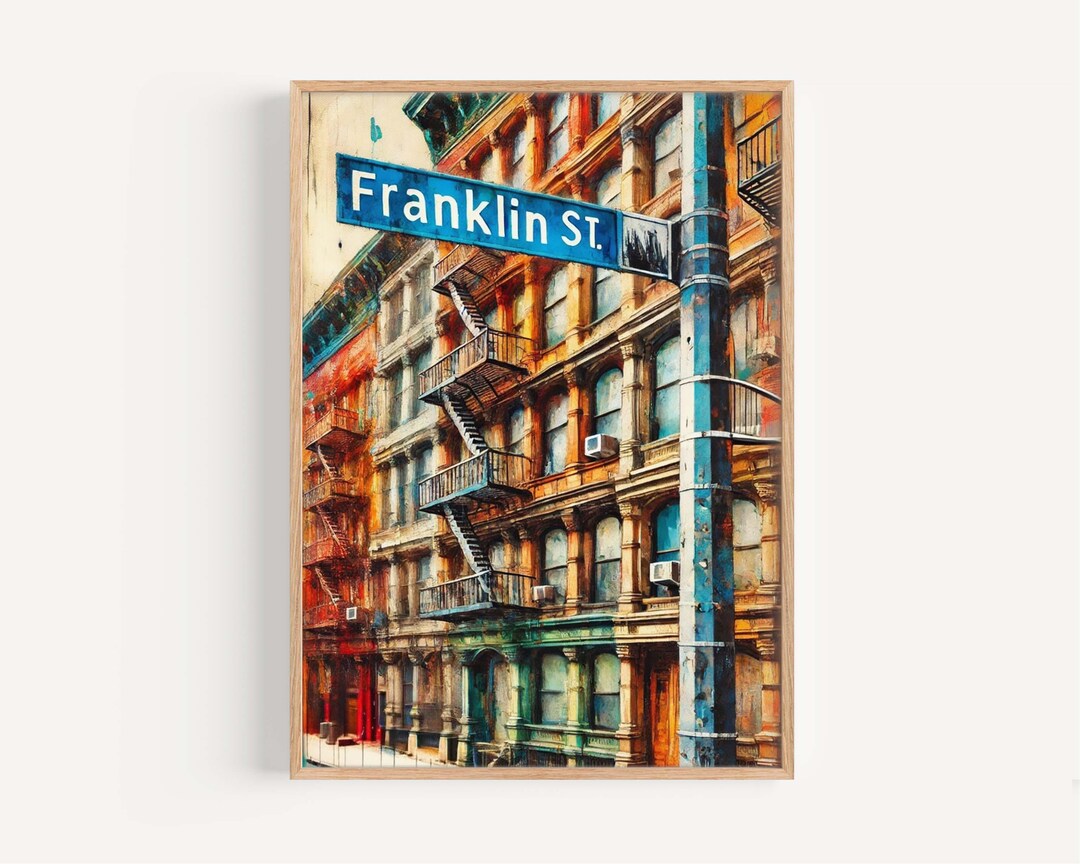Franklin Street Wall Art, Franklin St Print, Manhattan Art, Manhattan ...