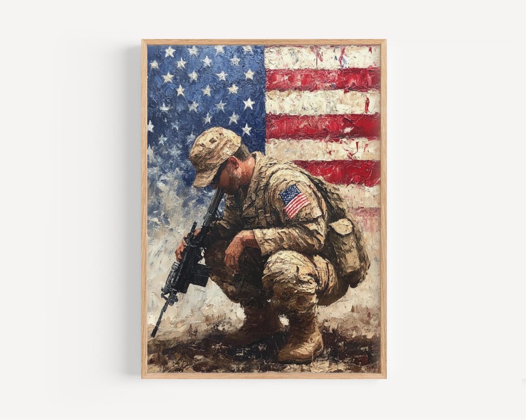 Troop Art Abstract USA Wall Art Patriotic American Independence Poster ...